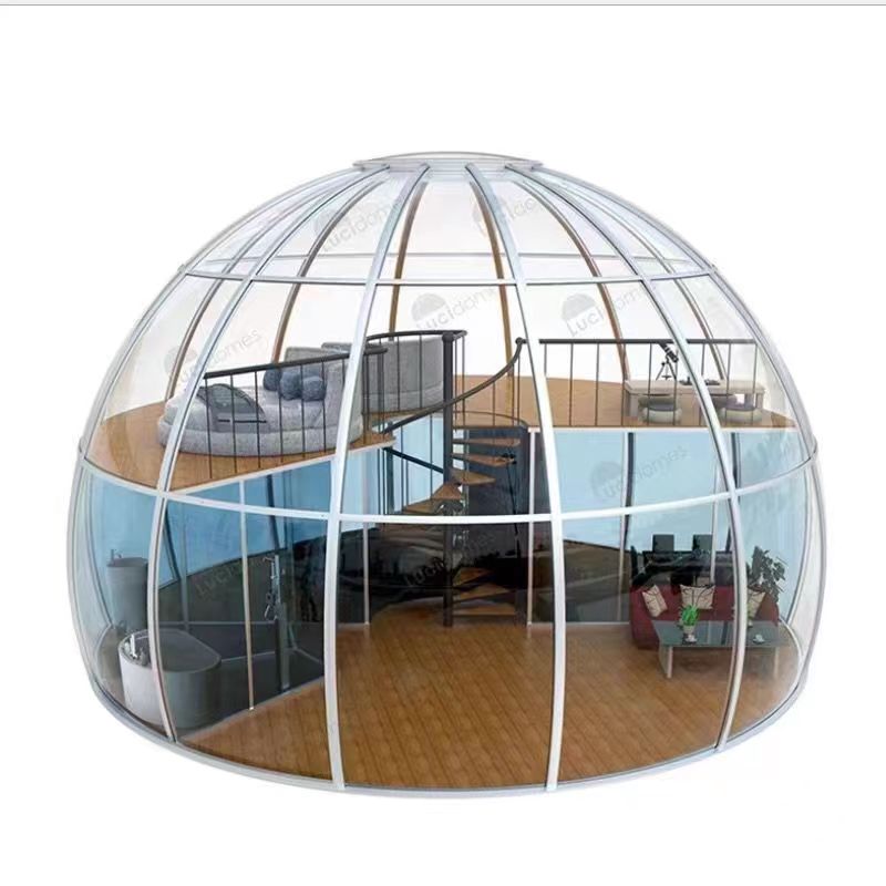 9m Double Layer Clear Geodesic Luxury Camping Dome Tent for Outdoor ...